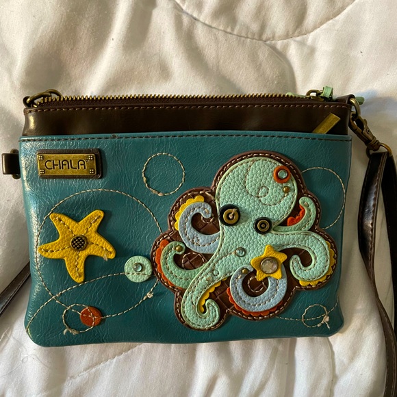 Chala | Bags | Blue Octopus Handbag | Poshmark